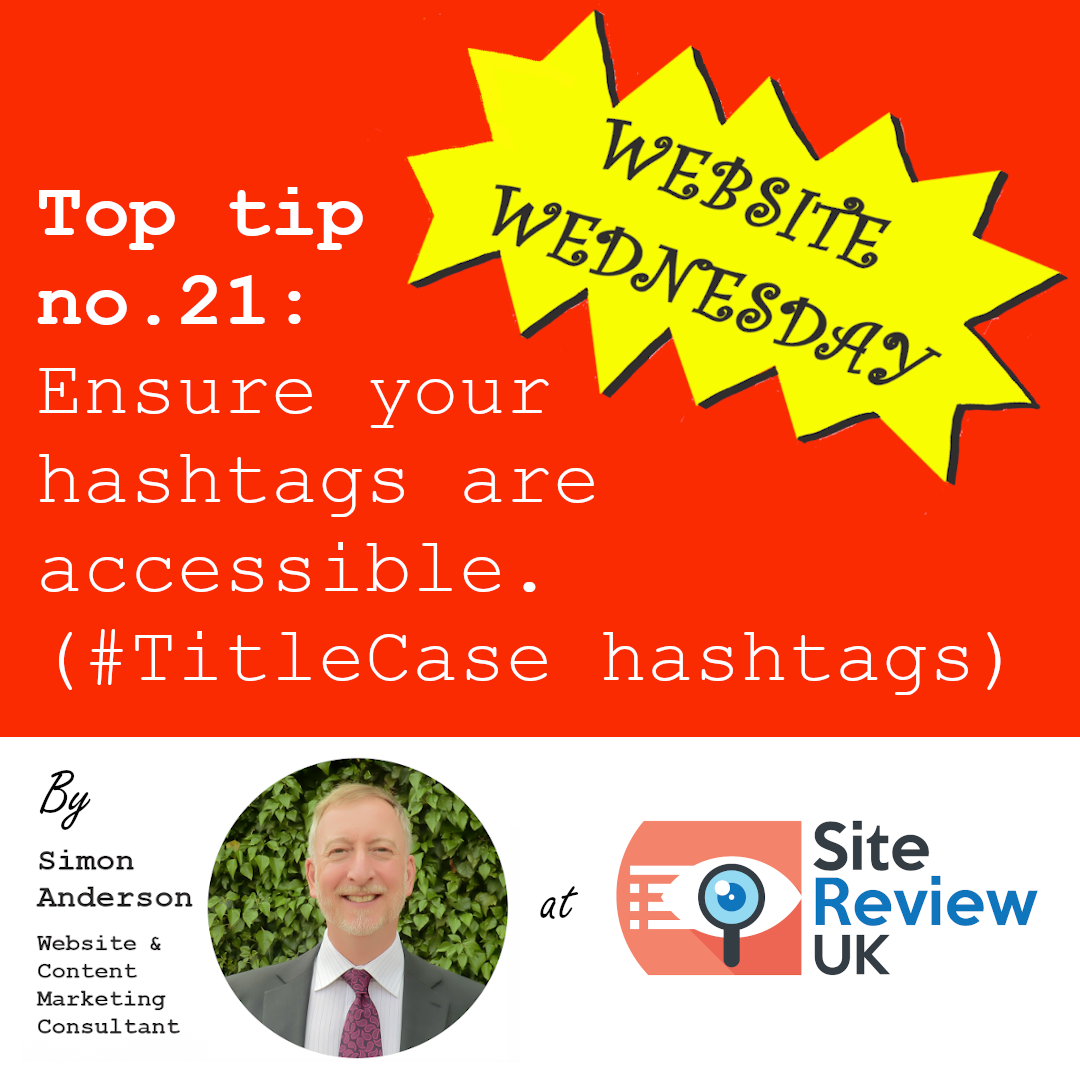 Website Wednesday #21 | Free tips from Site Review UK